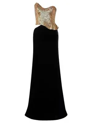 Naeem Khan Embellished Strapless Maxi Dress - Black