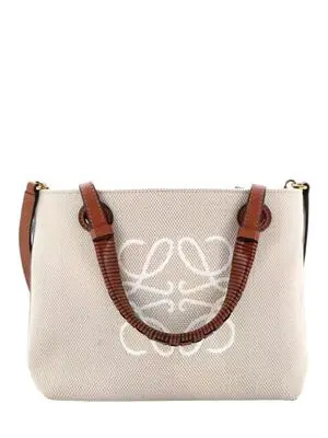 Loewe Anagram Canvas Mini Shoulder Bag - Neutrals