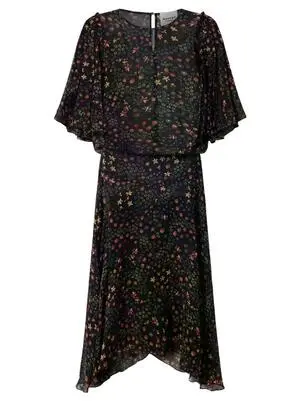 MARANT ETOILE Firda Floral Print Midi Dress - Black