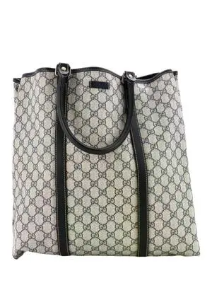 Gucci Joy Gg Coated Canvas Large Tote Bag - Blue