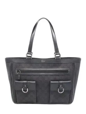 Gucci Abby Gg Canvas Tote Bag - Black
