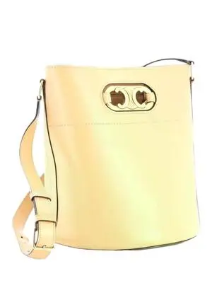Celine Maillon Triomphe Leather Medium Bucket Bag - Neutrals