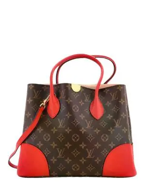 LOUIS VUITTON Flandrin Monogram Canvas And Leather Tote Bag - Red