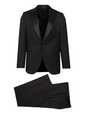 AL DUCA D’AOSTA 1902 Peak-lapel Wool Suit - Black