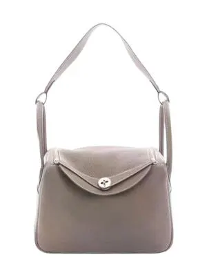 Hermès Lindy 30 Clemence Leather Shoulder Bag - Grey