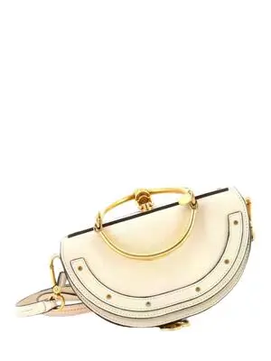 Chloé Chloé Nile Leather Mini Crossbody Bag Neutrals