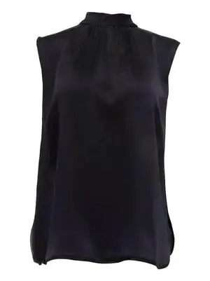 Max Mara Sleeveless High Neck Top - Black