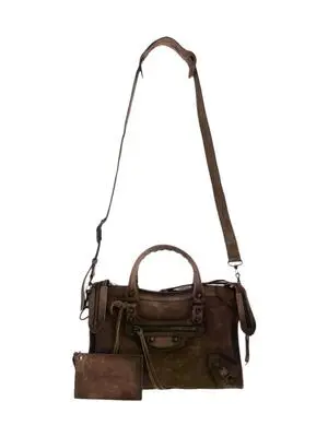 Balenciaga Medium Leather Tote Bag - Brown