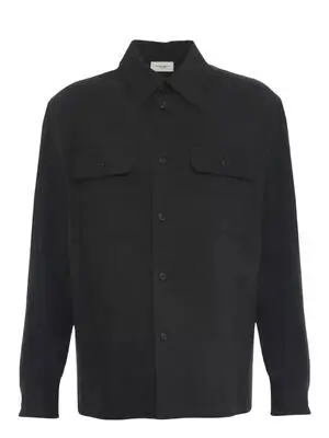PAOLO PECORA Button-flap Pocket Shirt - Black