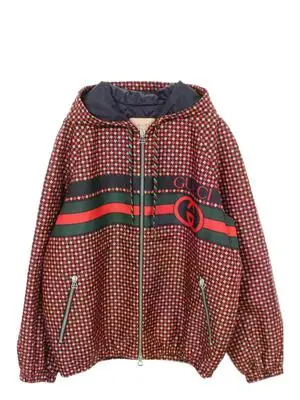 Gucci Interlocking G Hooded Jacket - Red