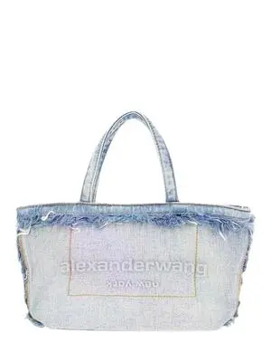 Alexander Wang Frayed Denim Tote Bag - Blue