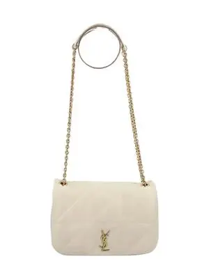 Saint Laurent Quilted Leather Shoulder Bag - Neutrals