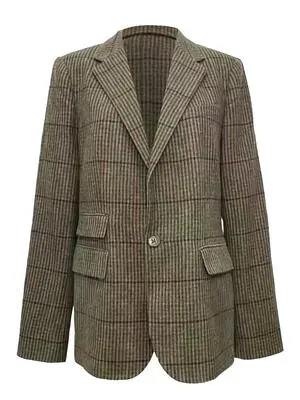 Ralph Lauren Houndstooth Single-breasted Jacket - Brown