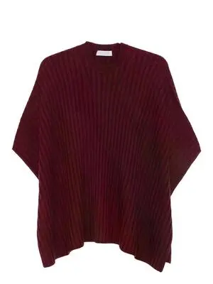Gabriela Hearst Ribbed-knit Poncho - Red