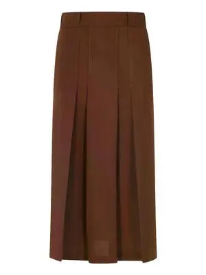 SEMICOUTURE Janette Midi Skirt - Brown