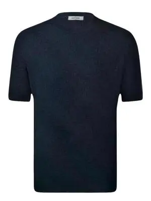GRAN SASSO Short Sleeve Silk Sweater - Blue