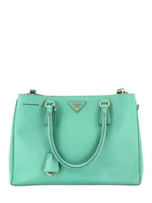 Prada Saffiano Leather Medium Tote Bag - Blue