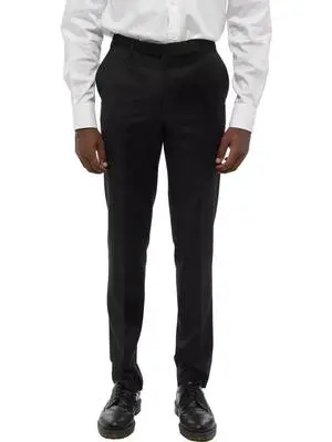 Corneliani Tailored Trousers With Pressed Crease And Welt Pockets - Black