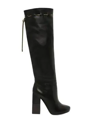 LANVIN Drawstring Knee-high Boots - Black