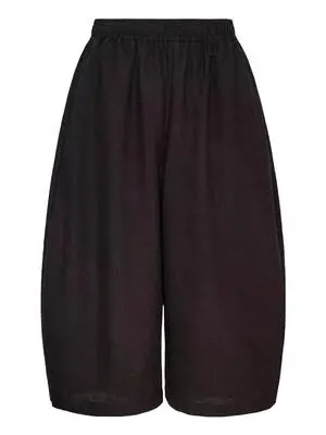 RENLI SU Embroidered Wide-leg Trousers - Black