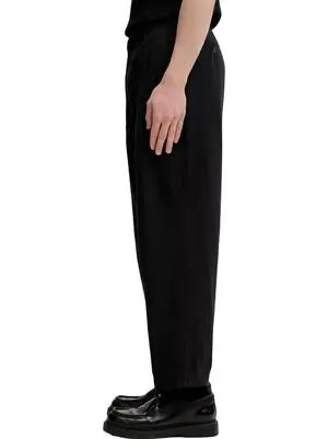 BEAMS Pleated Straight-leg Trousers - Black