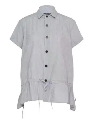Y’s Gather-detail Drawstring Blouse - Grey