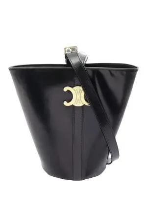 Celine Triomphe Bucket Bag - Black