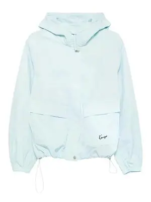 Kenzo Embroidered Logo Hooded Jacket - Blue