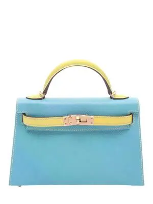 Hermès Mini Kelly Two-way Shoulder Bag - Blue