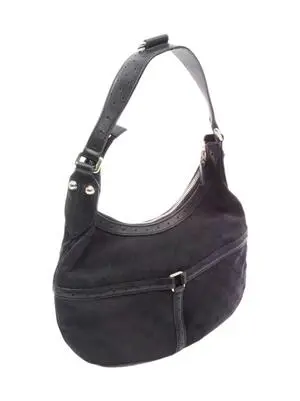 Gucci Interlocking G Gg Canvas Shoulder Bag - Black