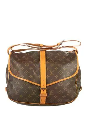 LOUIS VUITTON 1992 Gm Saumur Monogram Canvas Shoulder Bag - Brown
