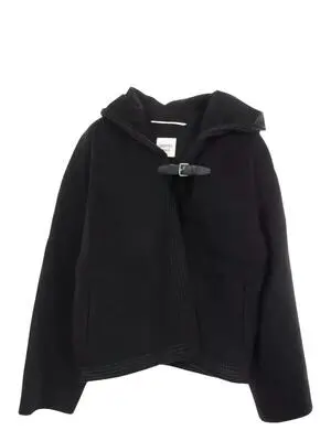 HERMÈS Hermès Black Cashmere Cardigan With Hood And Buckle Closure