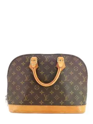 LOUIS VUITTON Alma Handbag Monogram Canvas Pm Satchel - Brown