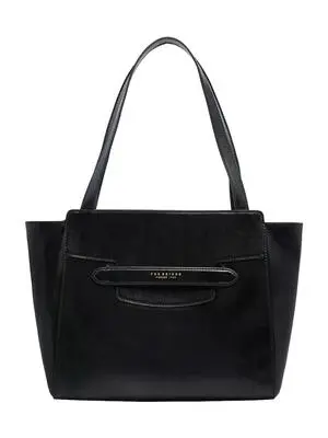 THE BRIDGE Leather Tote Bag - Black