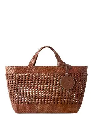 Mulberry Small Tote Bag With Braided Handles - Brown