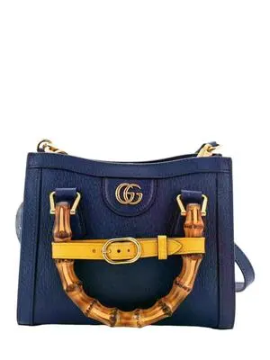Gucci Diana Mini Tote Crossbody Bag Bamboo Handle - Blue