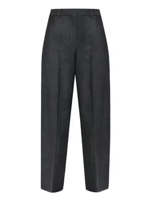 Balenciaga Pressed-crease Tailored Trousers - Blue