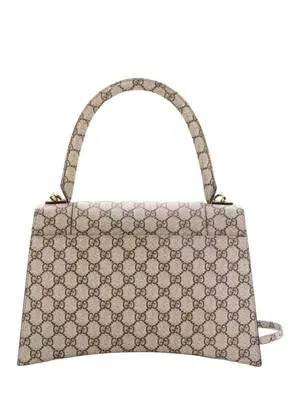 Gucci The Hacker Project Hourglass Top Handle Bag Gg Coated Canvas Medium Shoulder Bag - Brown