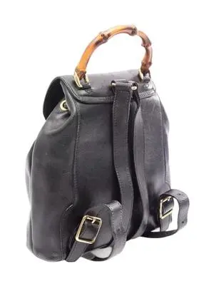 Gucci Bamboo Top Handle Backpack - Black