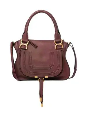 Chloé Marcie Whipstitch Tote Bag - Brown