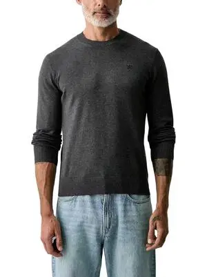 HACKETT LONDON Logo-embroidered Crew Neck Sweater - Grey