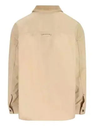 Loewe Corduroy-collar Embroidered Jacket - Neutrals