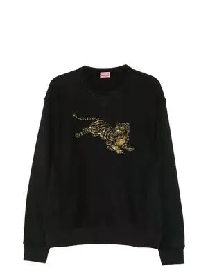 Kenzo Jumping Tiger Sequin Sweatshirt - Black