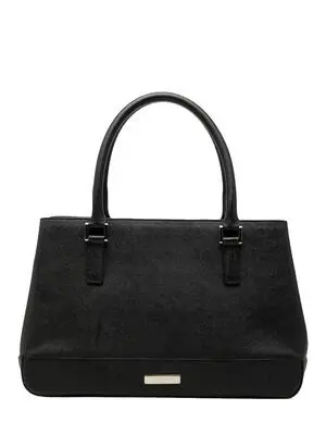 Burberry Leather Tote Bag - Black
