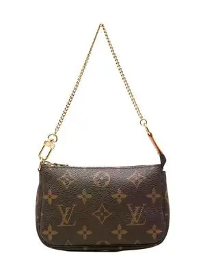 LOUIS VUITTON Monogram Mini Pochette Accessoires Handbag - Brown
