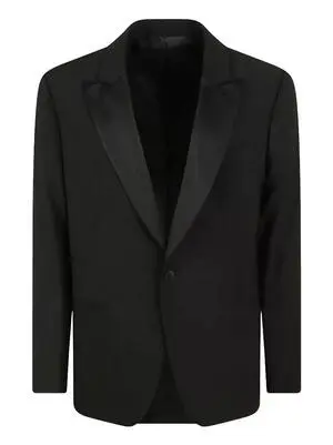 LARDINI Peak-lapel Single-breasted Jacket - Black