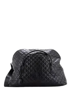 Saint Laurent Quilted Leather Travel Bag - Black