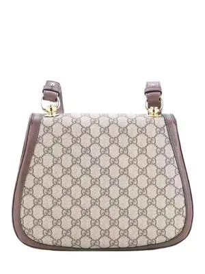 Gucci Gucci Blondie NM Top Handle Bag GG Coated Canvas Medium Satchel Brown