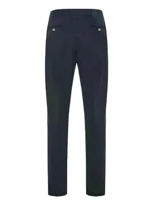 RICHARD J. BROWN Caprera Logo-patch Button-fastening Trousers - Blue