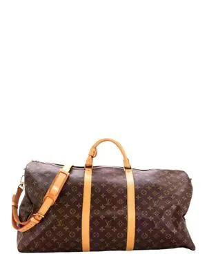 LOUIS VUITTON Keepall Bandouliere Monogram Canvas 60 Travel Bag - Brown